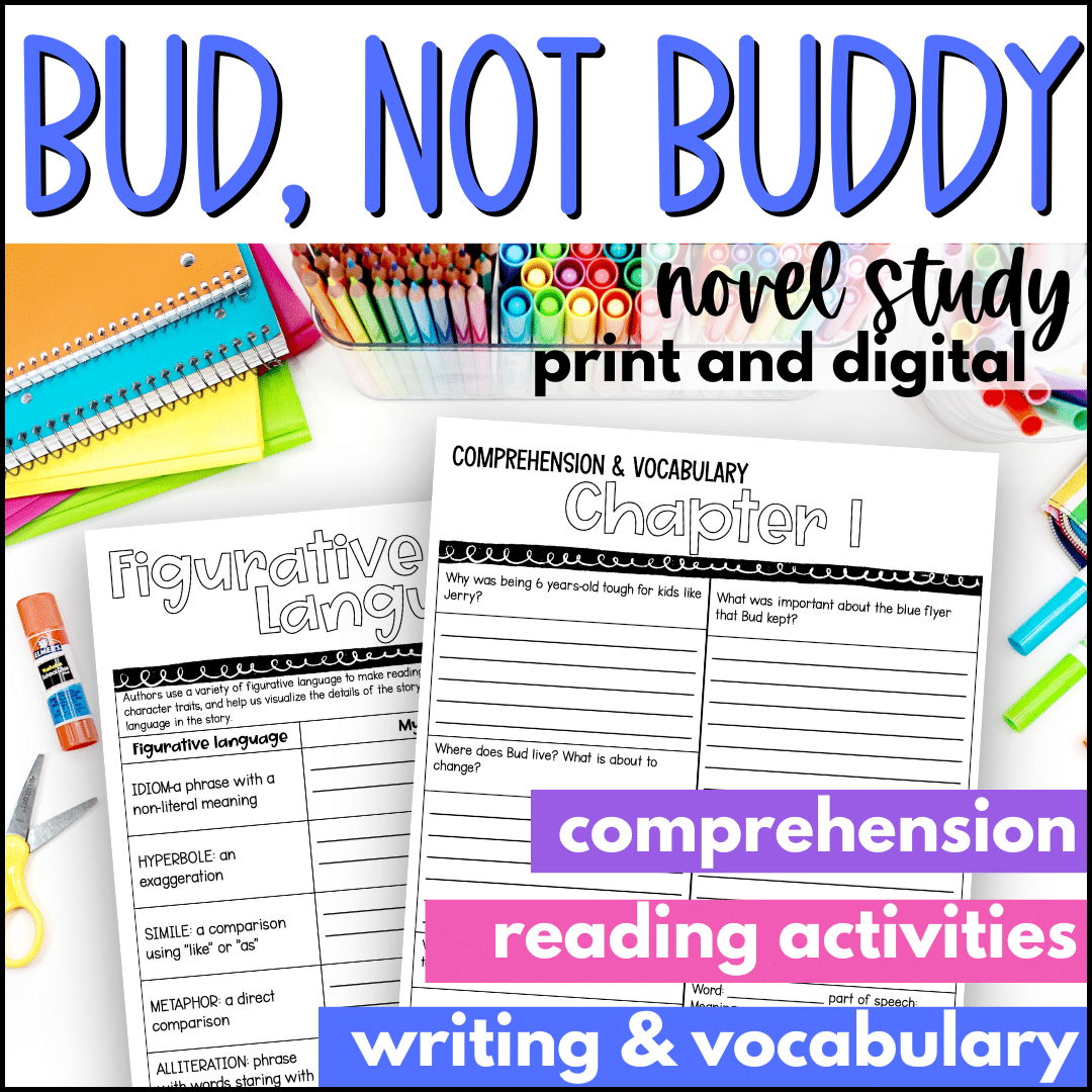 Bud Not Buddy Novel Study - Print & Digital - Curious Classroom Adventures