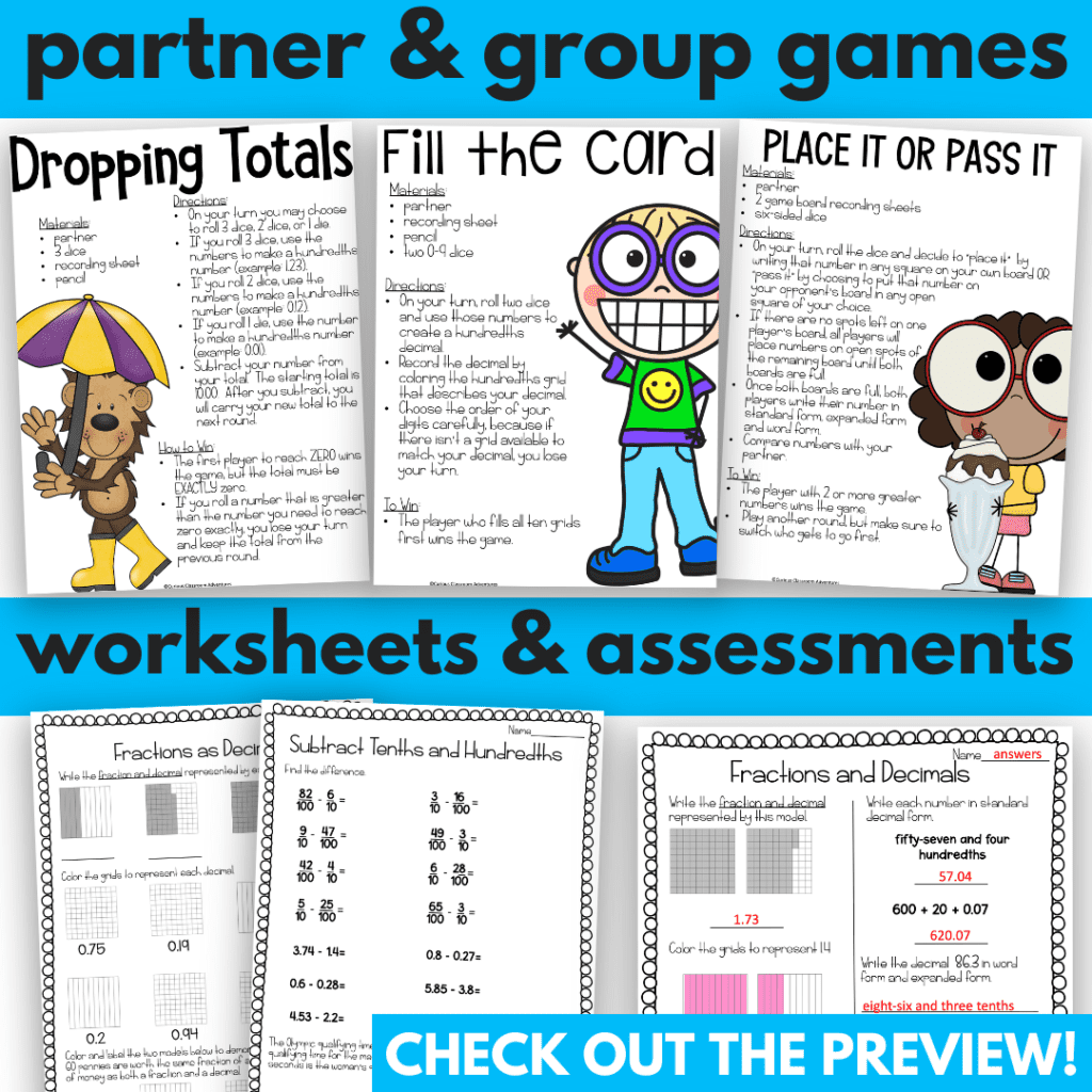 Decimals Unit for 4th Grade Math - Curious Classroom Adventures