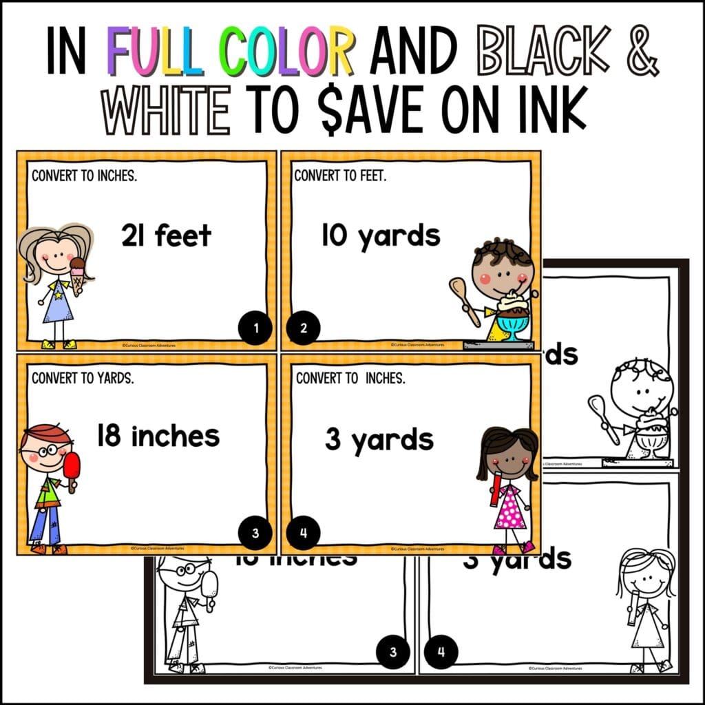 End of Year Converting Measurements Task Cards - Curious Classroom ...
