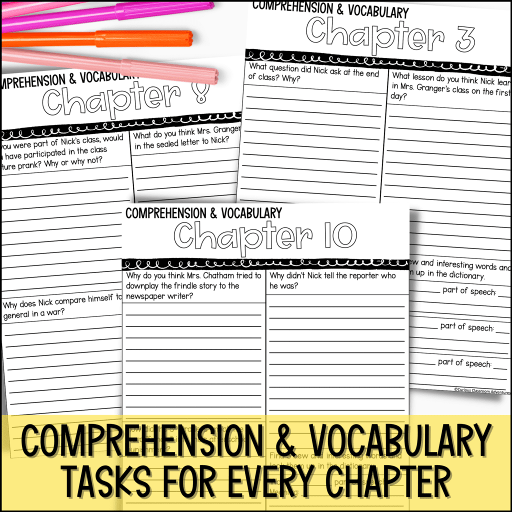 Frindle Novel Study - Print & Digital - Curious Classroom Adventures