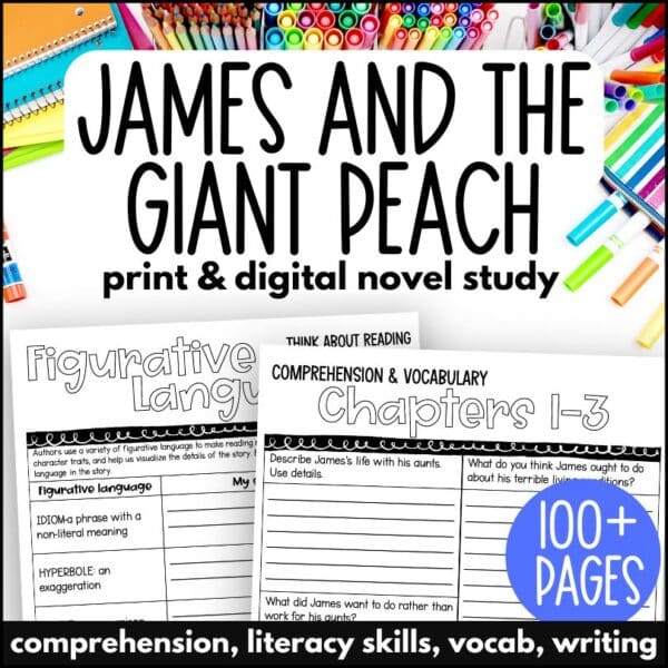 James and the Giant Peach Novel Study - Print & Digital - Curious ...