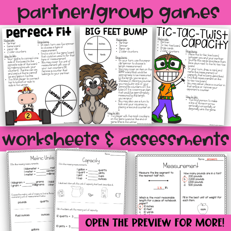 Measurement Unit - 3rd Grade Math - Curious Classroom Adventures