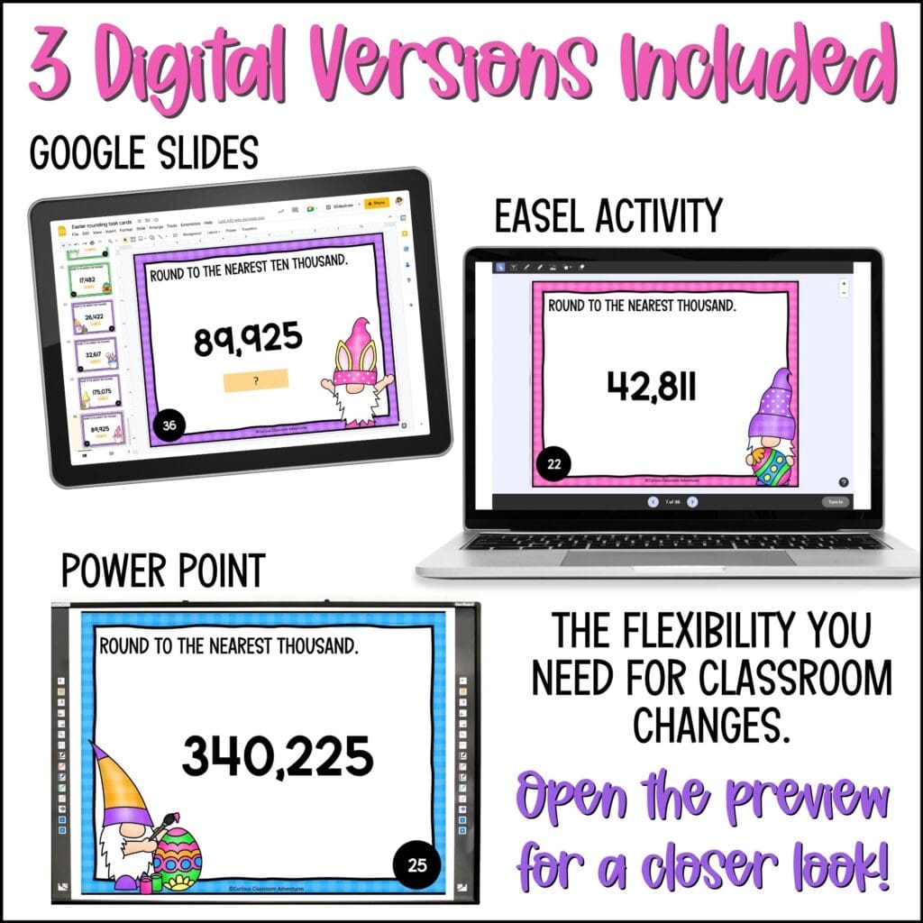 Easter Rounding Task Cards - Curious Classroom Adventures