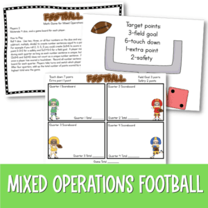 Mixed Operations Football Game - Curious Classroom Adventures
