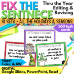 Sentence Savvy: Elevating Grammar with Fix the Sentence Task Cards ...