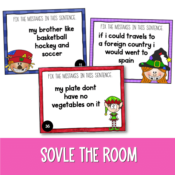 Sentence Savvy: Elevating Grammar with Fix the Sentence Task Cards ...