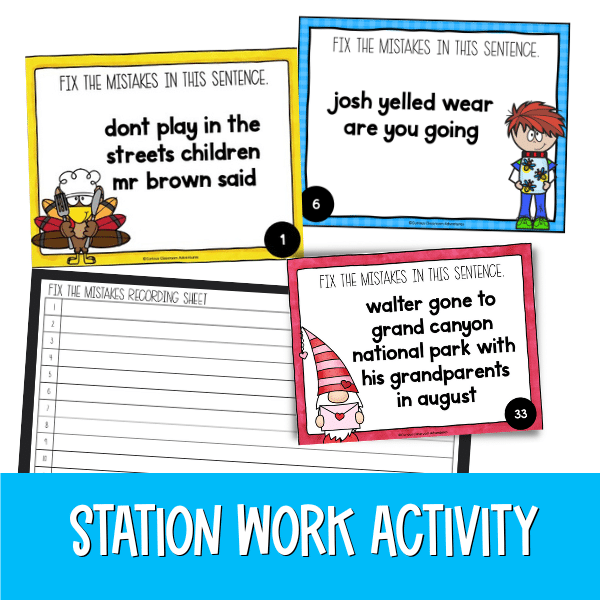 Sentence Savvy: Elevating Grammar with Fix the Sentence Task Cards ...