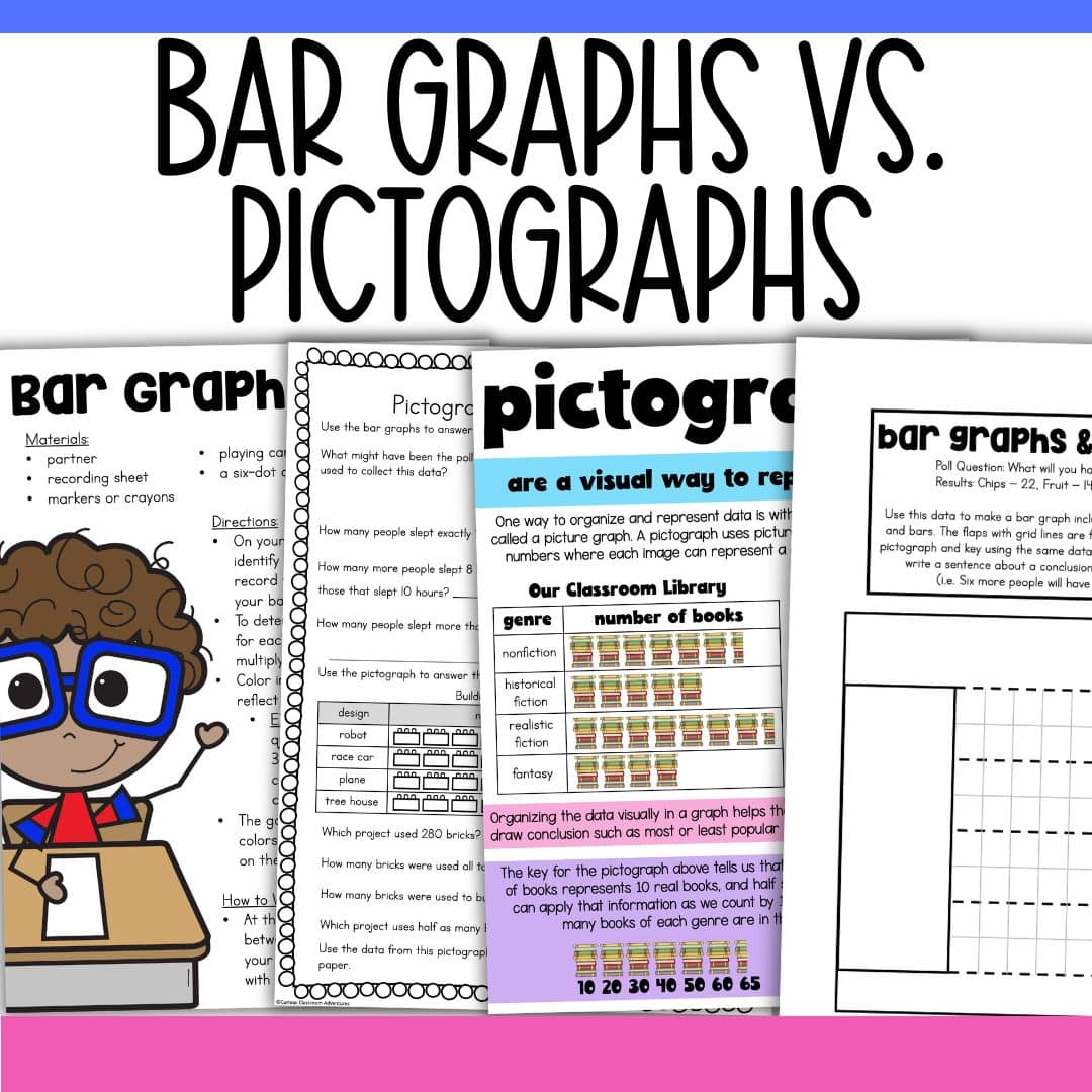 Get Your 4th Graders Hooked on Data with a Bar Graphs and Pictographs ...